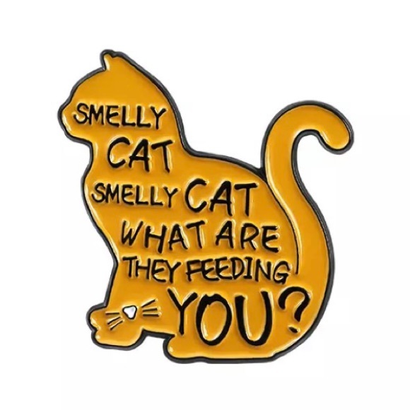Jewelry | 63 Friends Tv Smelly Cat Smelly Cat Enamel Pin | Poshmark